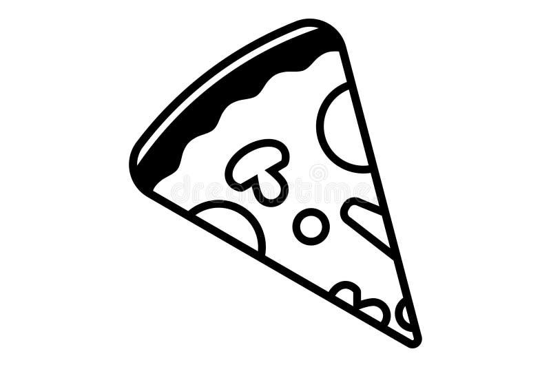 Pizza Slice Line Art Vector Stock Vector - Illustration of icon, pizza ...