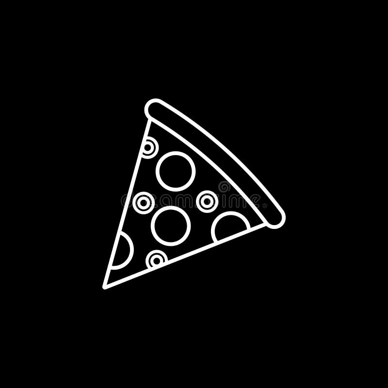 Pizza Thin Line Icon, Party and Meal, Fast Food Sign, Vector Graphics ...