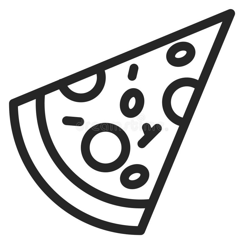 Pizza Slice Line Icon. Italian Pie Slice Stock Illustration ...