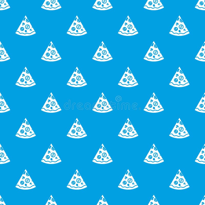 Pizza Slice Pattern Seamless Blue Stock Vector - Illustration of ...