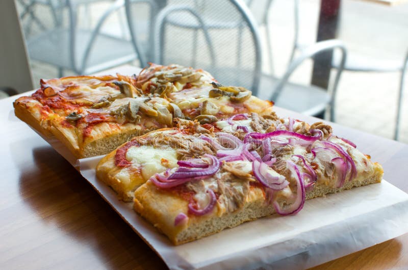 Square cut pizza stock image. Image of slice, bread, cooking - 57793467