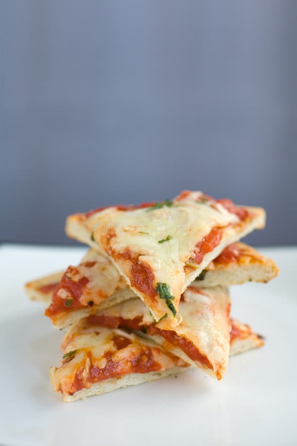 Pizza Slices Stacked On A Plate Stock Image - Image of fastfood ...