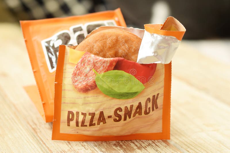 Pizza Snack in Opened Package Closed Up Editorial Stock Image - Image ...
