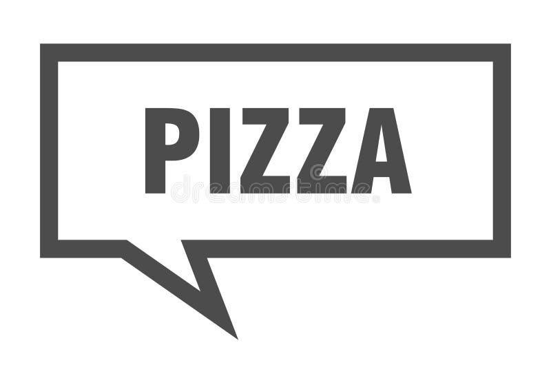 Pizza Speech Bubble. Vector Illustration Stock Vector - Illustration of ...