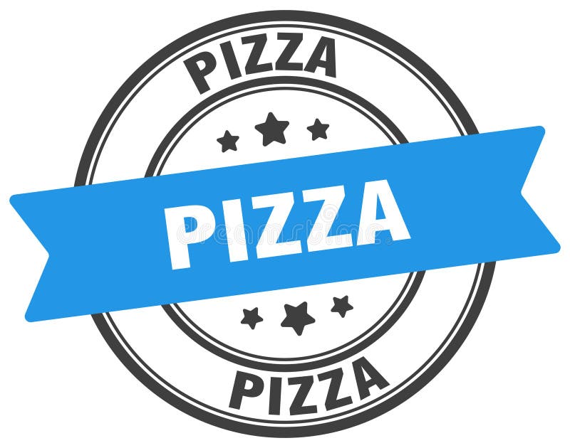 Pizza Stamp. Pizza Label on Transparent Background. Round Sign Stock ...