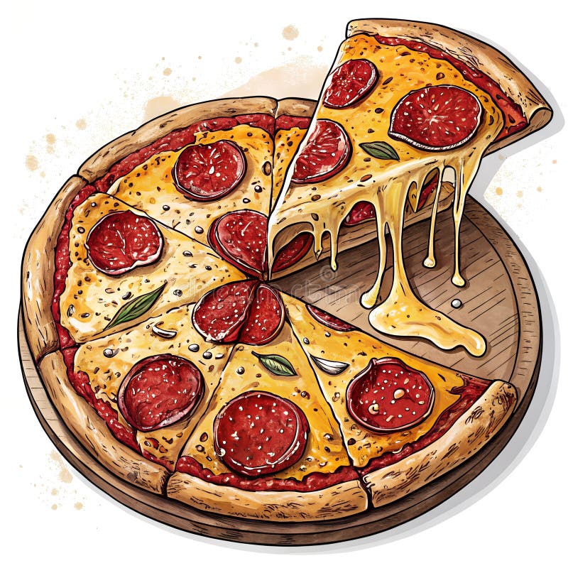 Pizza sticker stock photo. Image of icon, flat, symbol - 345882158