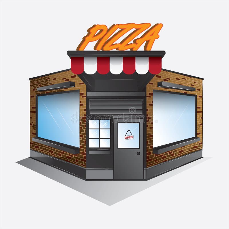 Pizza Store. Vector Illustration Decorative Background Design Stock ...