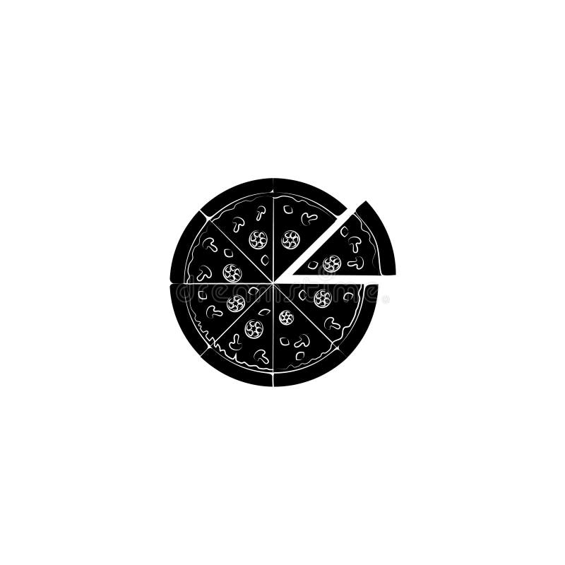 Pizza symbol. Chalk. stock vector. Illustration of chalkboard - 37775219