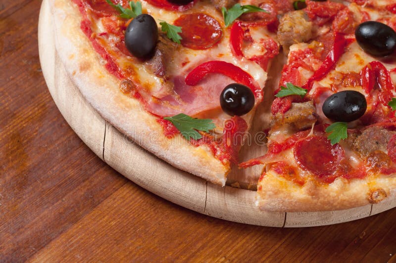 Pizza stock photo. Image of portion, freshness, baked - 35927072