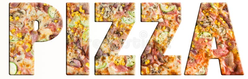 Pizza text stock image. Image of pizza, text, italian - 41789985