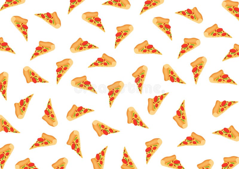 Pizza Theme Pattern Background Stock Illustration - Illustration of ...