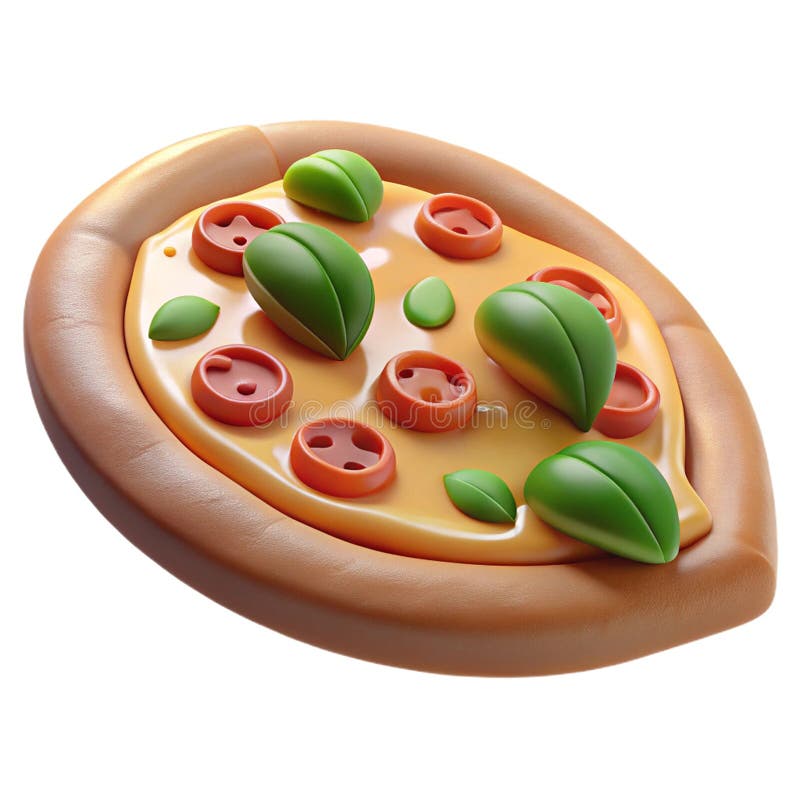 A Pizza with a Thin, Crispy Crust and Fresh Basil Leaves Stock ...