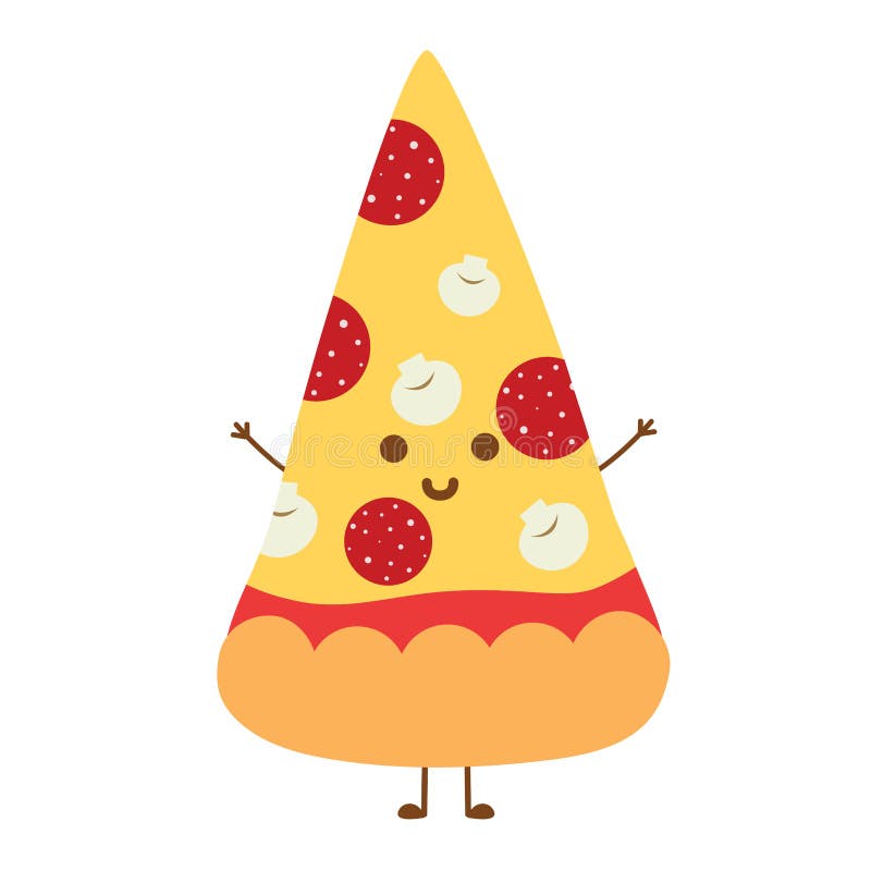 Pizza time. Vector stock vector. Illustration of happy - 125339535