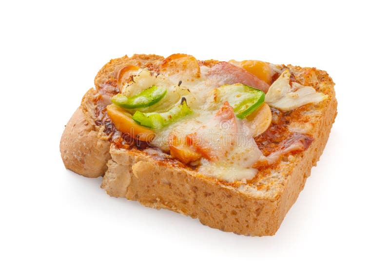 Pizza Toasted Bread, Cheese on Toast Stock Photo - Image of olive ...