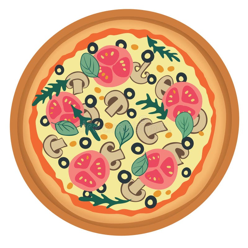 Set of Stylized Pizza stock vector. Illustration of artistic - 36243998