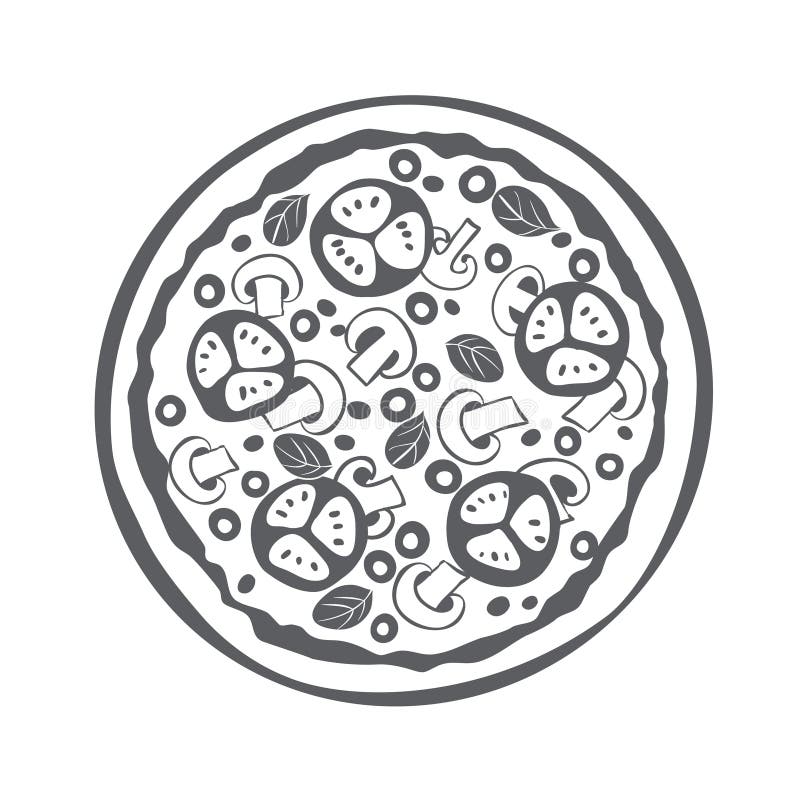 Set of Stylized Pizza stock vector. Illustration of artistic - 36243998
