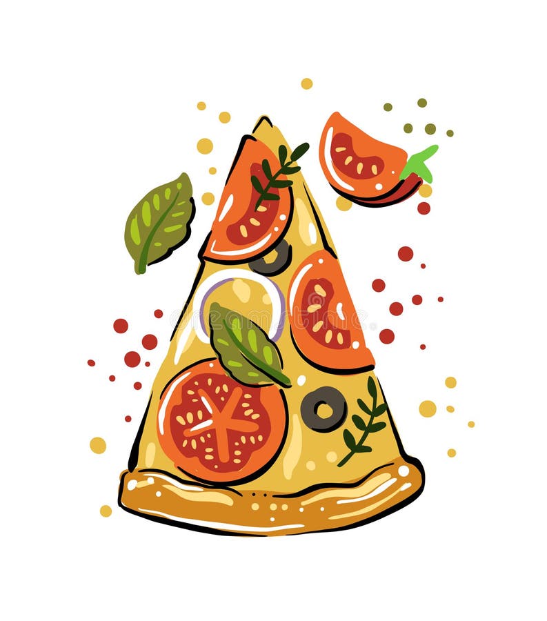 Flatbread Pizza Stock Illustrations – 539 Flatbread Pizza Stock ...