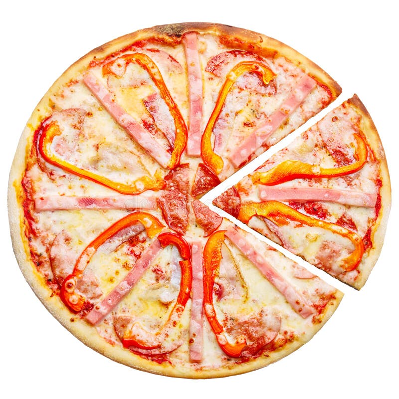 Pizza top view stock image. Image of meat, yellow, single - 44878749