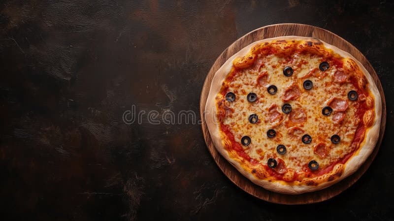 Pizza top view stock illustration. Illustration of dough - 337052040