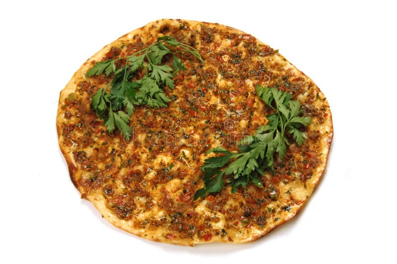 Lahmacun turc de pizza photo stock. Image du brochette - 16262276