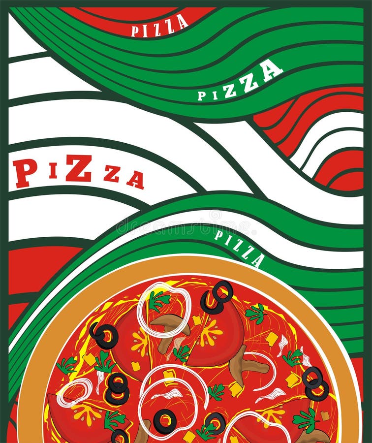 Pizza -vector drawing stock vector. Illustration of cooking - 31787784