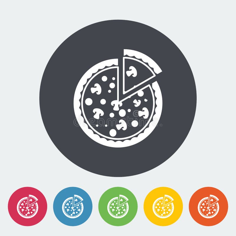 Pizza vector flat icon stock vector. Illustration of menu - 103525115