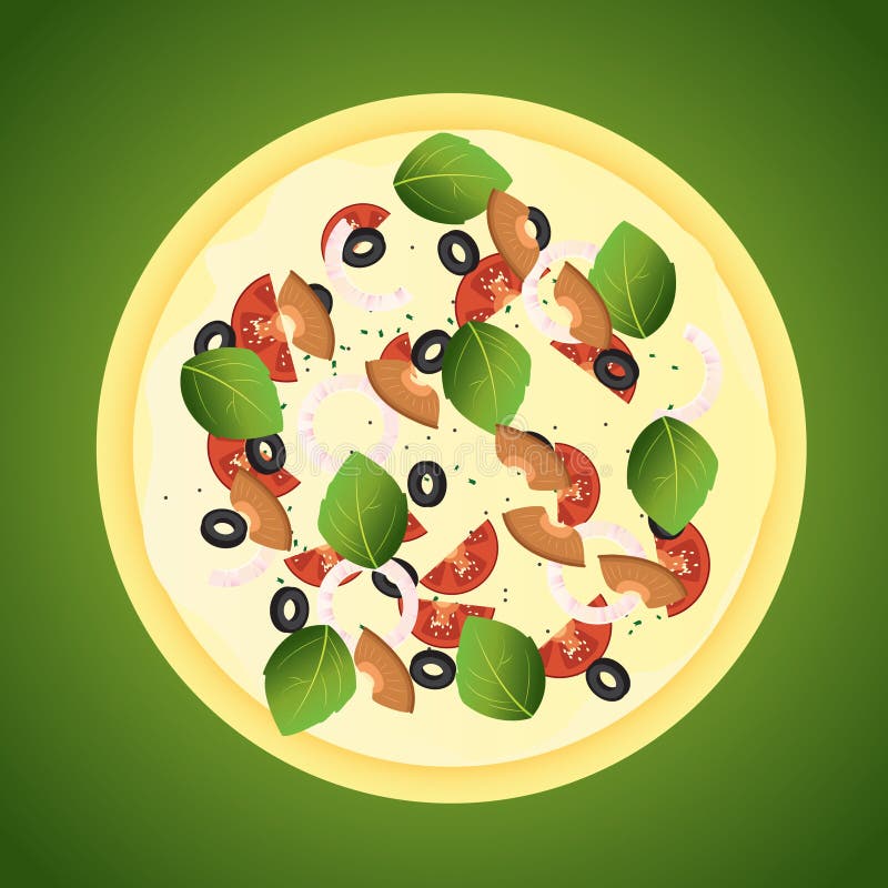 Pizza. Vector Illustration Decorative Background Design Stock ...