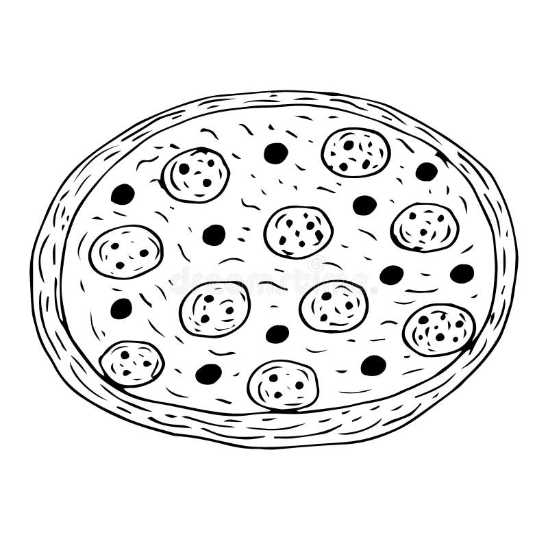 Pizza Vector Illustration, Hand Drawing Doodle Stock Illustration ... Pizza Vector Illustration, Hand Drawing Doodle Stock Illustration ...