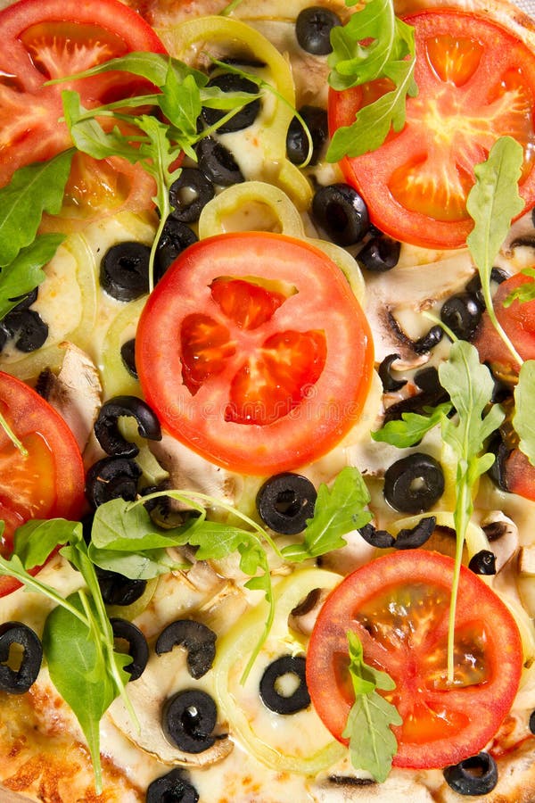 Pizza vegetariana imagen de archivo. Imagen de pimienta - 27808539