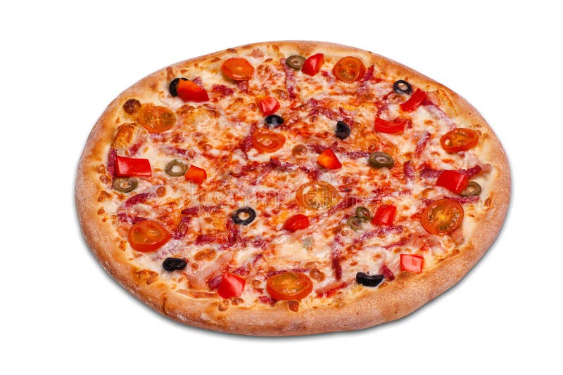 Pizza. View from above stock photo. Image of circle - 115378794