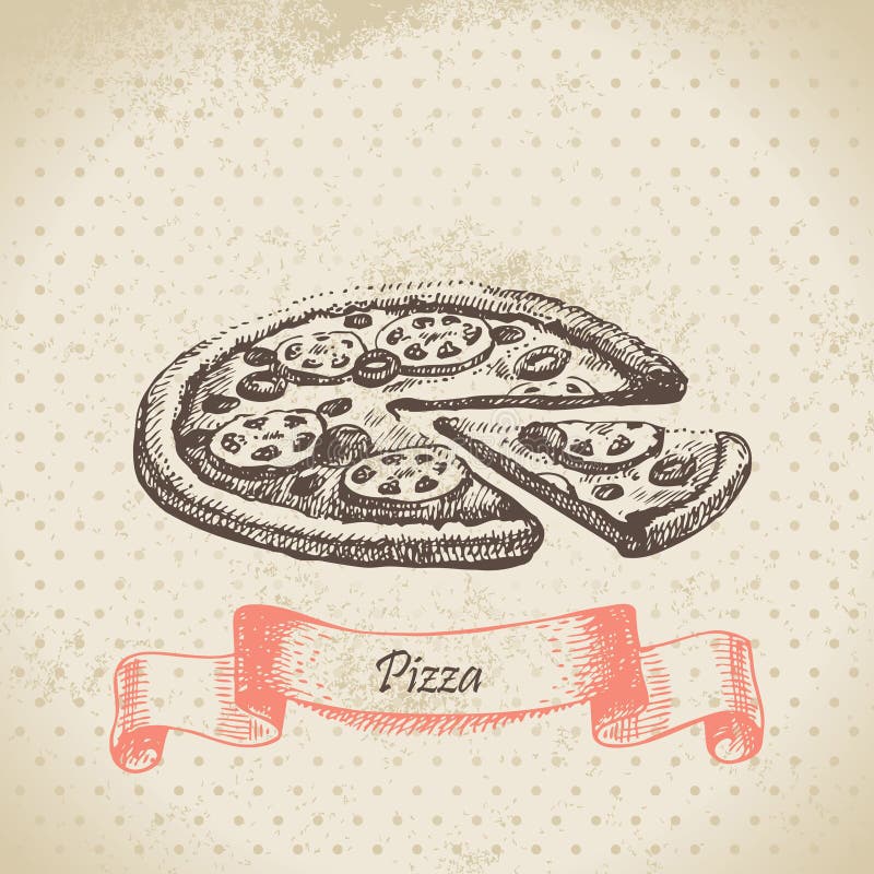 Pizza Vintage Stock Illustrations – 23,615 Pizza Vintage Stock ...