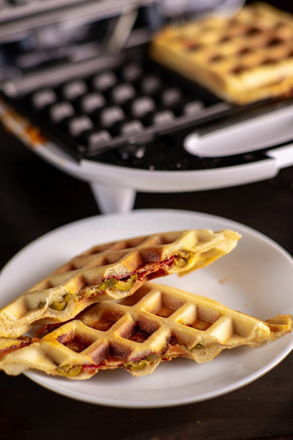Pizza Waffles, Piffle. Waffles Stuffed with Sausage, Cheese, Tomatoes ...