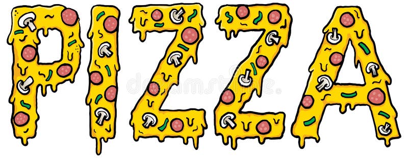 Pizza Font Stock Illustrations – 538 Pizza Font Stock Illustrations ...