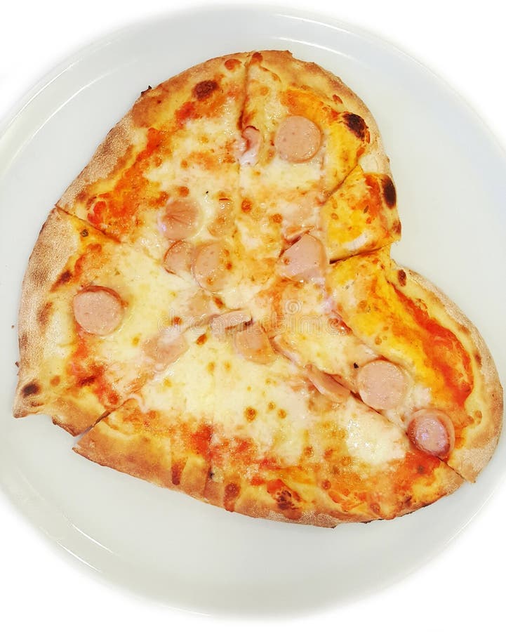 Pizza with Wurstel stock image. Image of culinary, fresh - 36627465