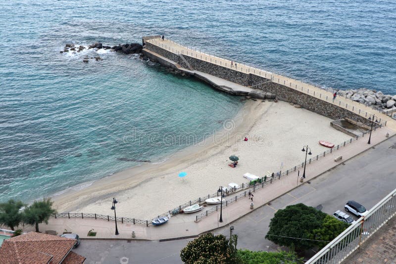 Pizzo - Scorcio Della Spiaggia Da Castello Murat Stock Image - Image of ...