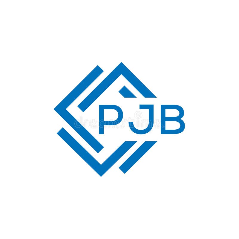 PJB Letter Logo Design on White Background. PJB Creative Circle Letter ...