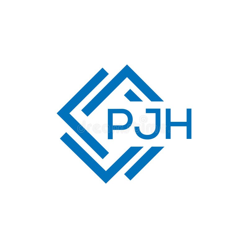 PJH Letter Logo Design on White Background. PJH Creative Circle Letter ...