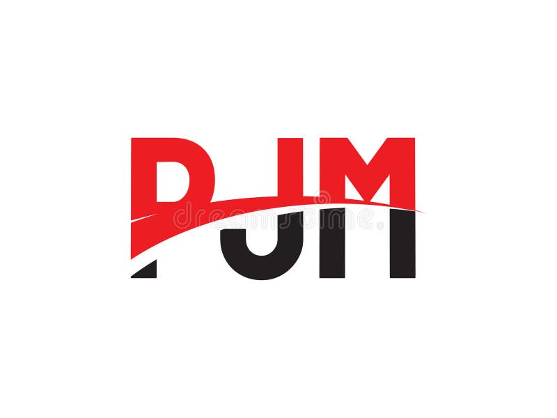 PJM Letter Initial Logo Design Vector Illustration Stock Vector ...
