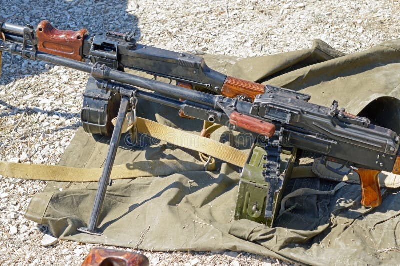 PK Machine gun stock photo. Image of ammunition, russia - 80858600