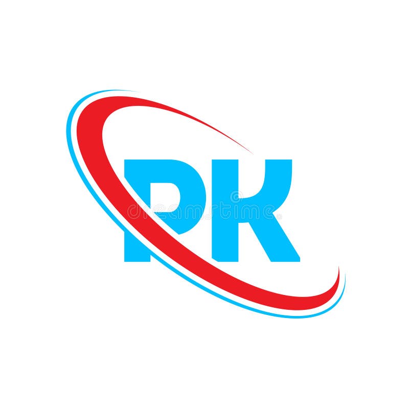 PK P K Letter Logo Design. Initial Letter PK Linked Circle Upercase ...