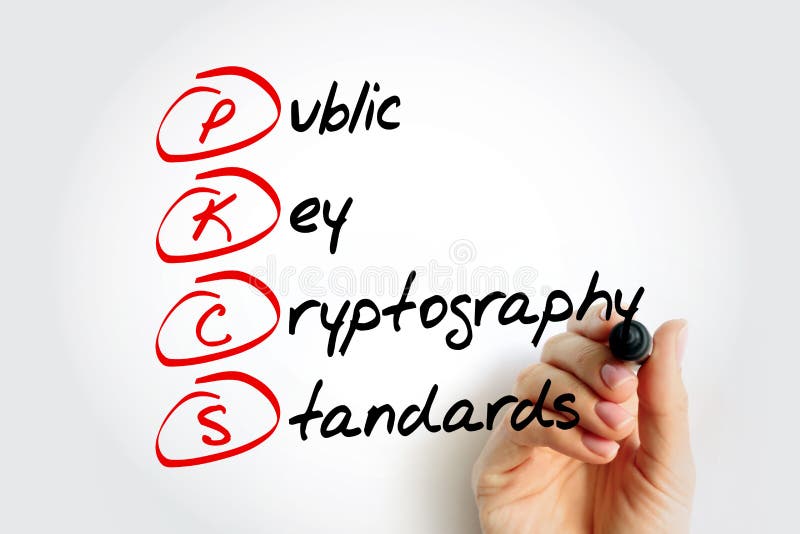 PKCS - Public Key Cryptography Standards Acronym with Marker ...