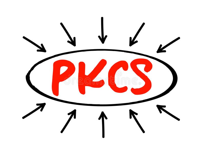 PKCS - Public Key Cryptography Standards Acronym Text with Arrows ...