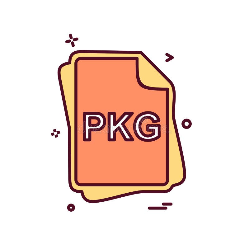 PKG File Type Icon Design Vector Stock Vector - Illustration of icon ...