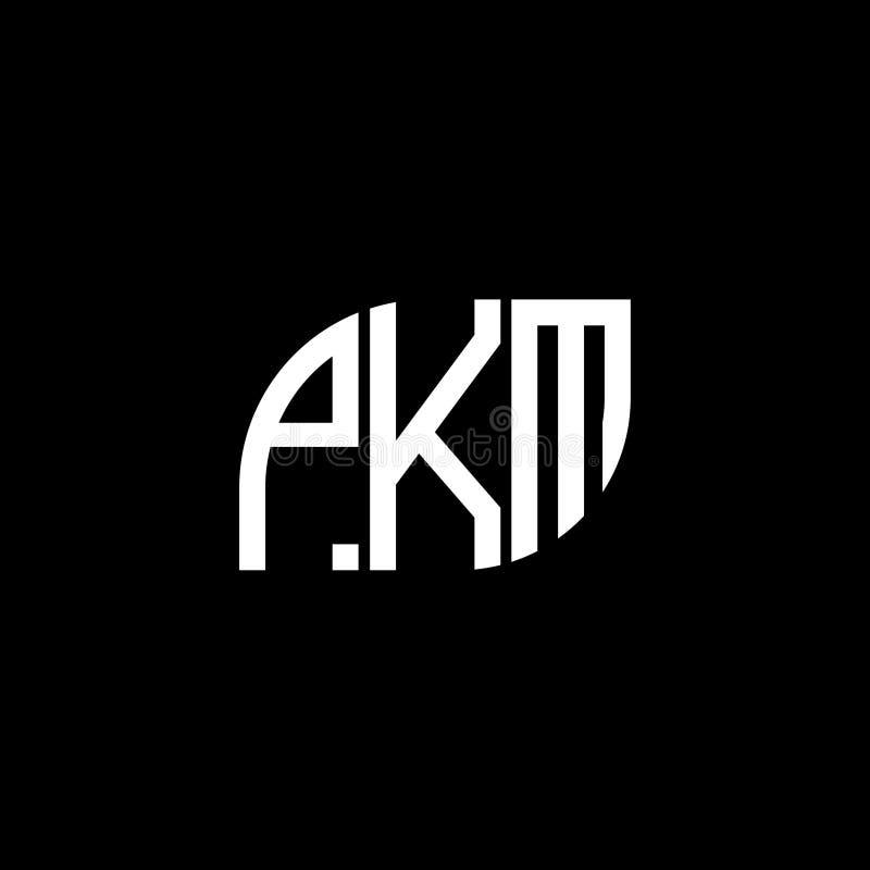 PKM Letter Logo Design on Black Background.PKM Creative Initials Letter ...