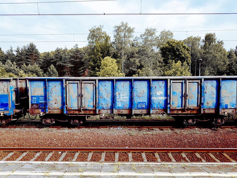 Cargo Train with Cole in Poland Editorial Photography - Image of cargo ...