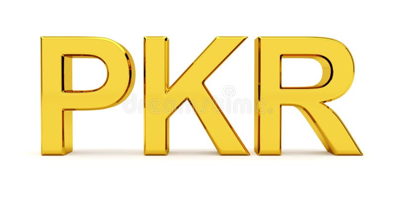 PKR Pakistani Rupee Currency Code Stock Illustration - Illustration of ...