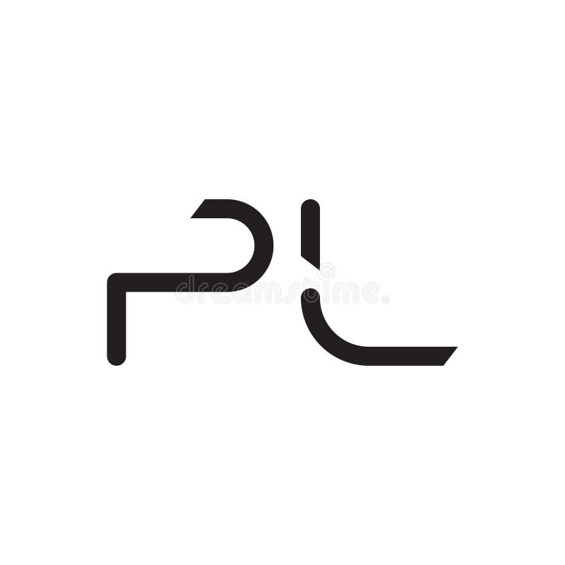 Pl Initial Letter Vector Logo Icon Stock Vector - Illustration of brand ...