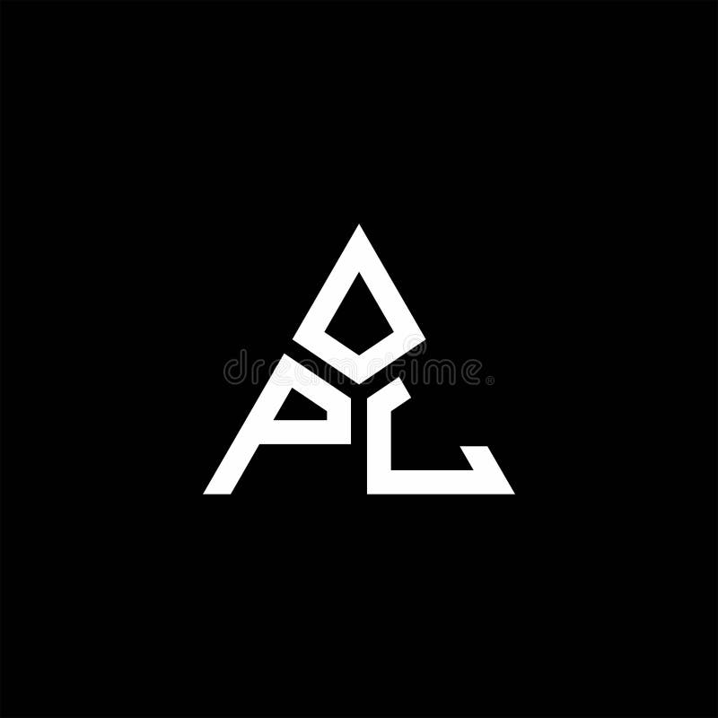 PL Monogram Logo with 3 Pieces Shape Isolated on Triangle Stock Vector ...