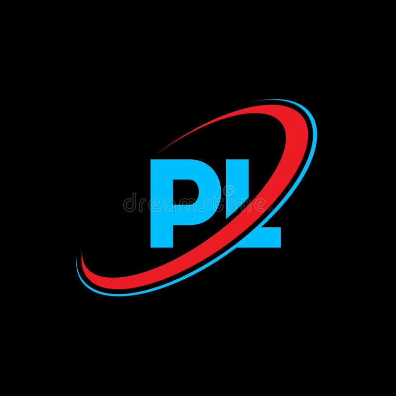 PL P L Letter Logo Design. Initial Letter PL Linked Circle Uppercase ...