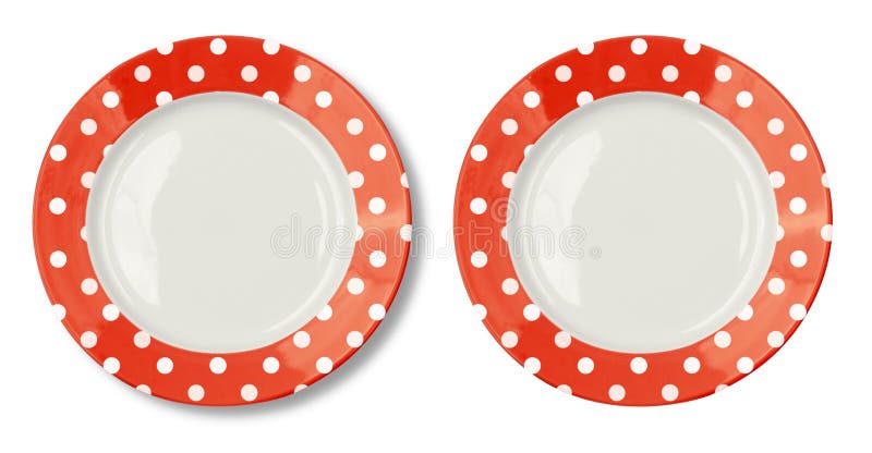 Plaat Met Geïsoleerde Stip Rode Grens Stock Foto - Image of dood ...